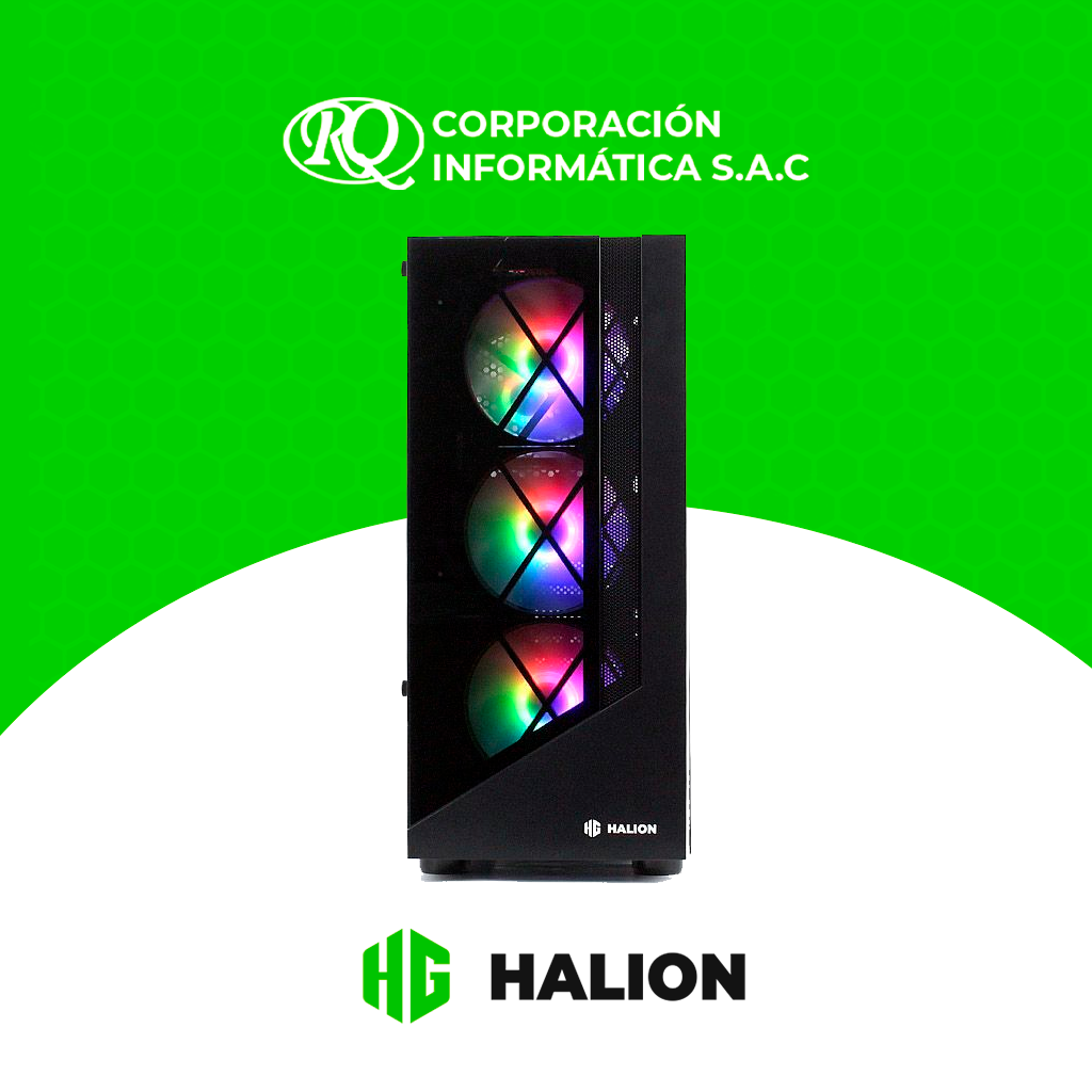 CASE GAMER HALION DRAGON CR15 500W 4X12 LED USB 2.-3.0 VIDRIO TEMPLADO BLACK – rqcorp.com.pe