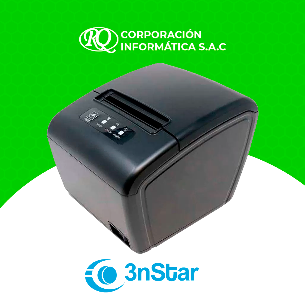 IMPRESORA 3NSTAR TERMICA RPT006, 80 MM, ,INTERFAZ,USB ,ETHERNET ,CORTADOR ,VELOCIDAD ,200MM/S ...
