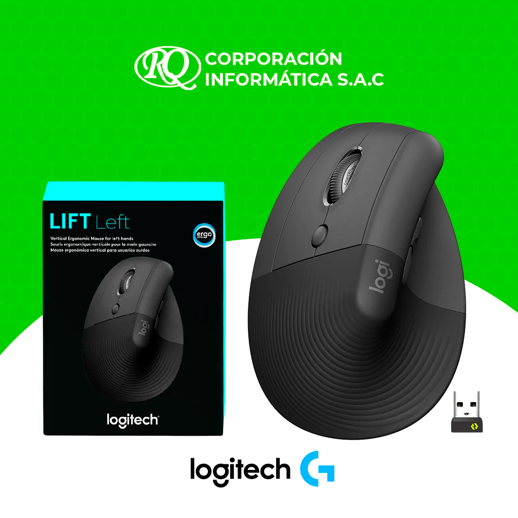 MOUSE INALAMBRICO LOGITECH LIFE VERTICAL ZURDO BT/ BLACK (910-006467 ...