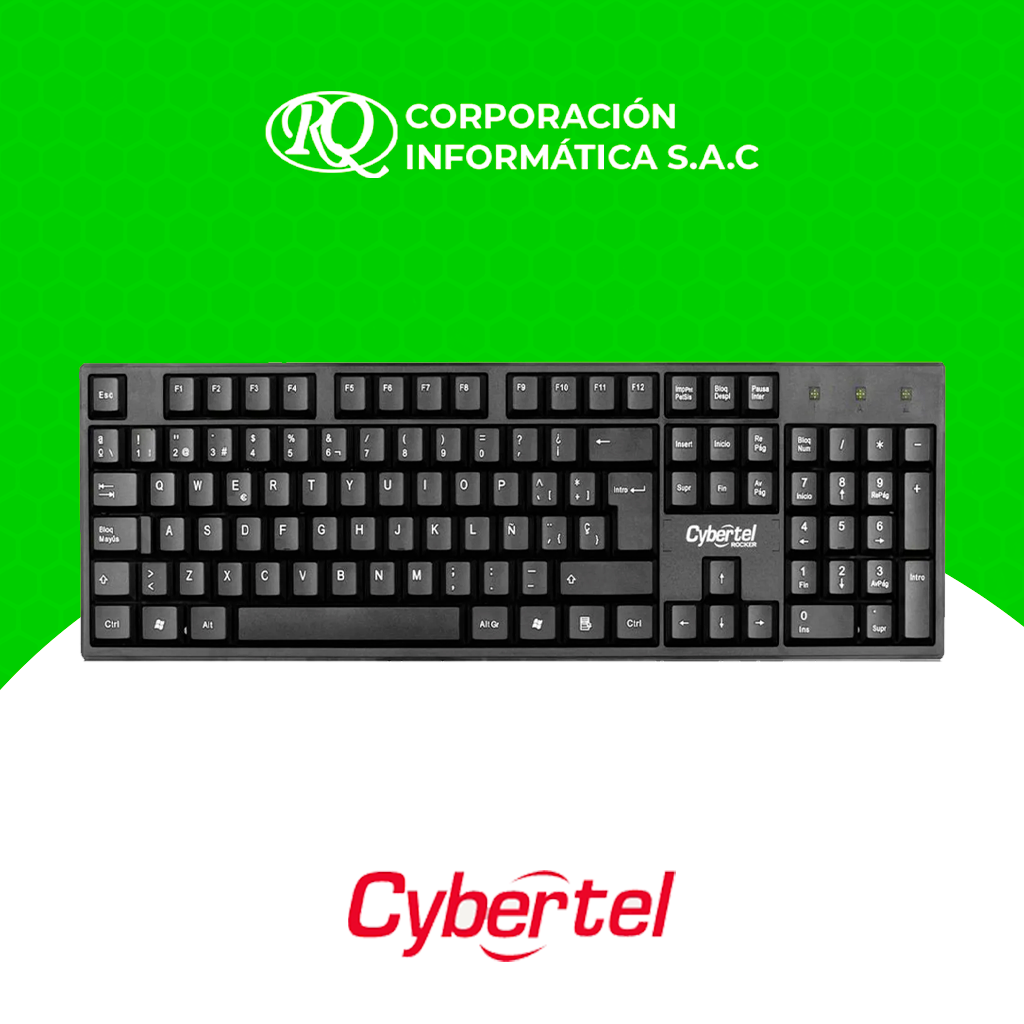 TECLADO CYBERTEL ROCKER CYB K100 USB – rqcorp.com.pe